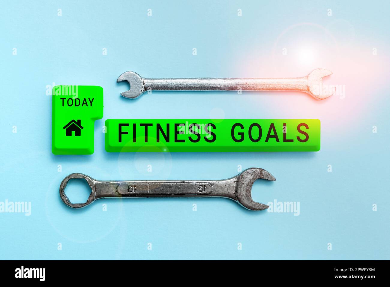 Conceptual display Fitness Goals, Conceptual photo Loose fat Build ...