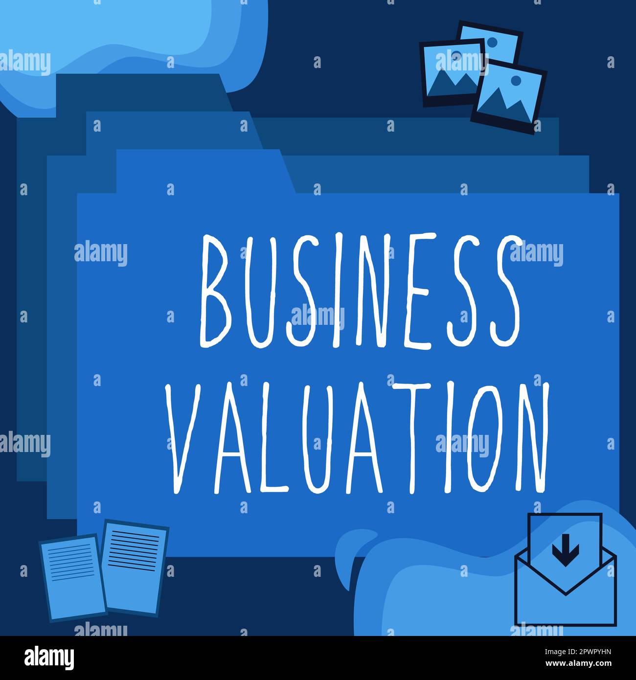 Text caption presenting Business Valuation, Word for determining the ... Text caption presenting Business Valuation, Word for determining the ...