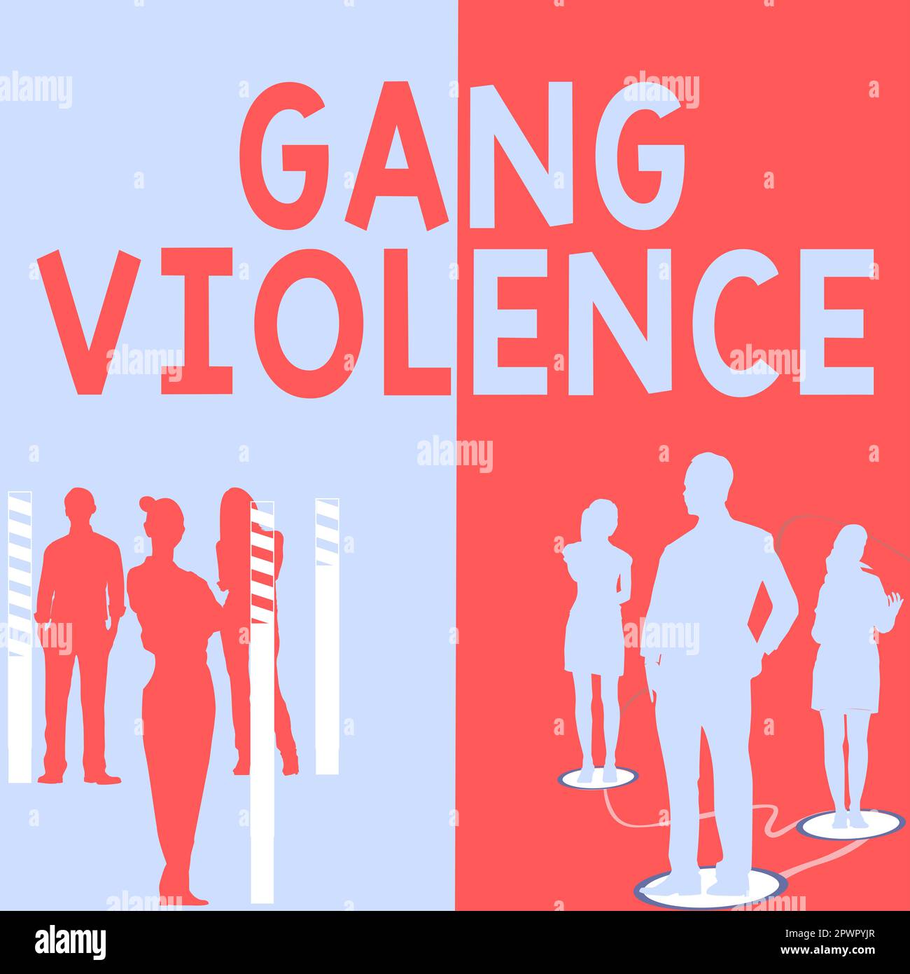 Hand writing sign Gang Violence, Word for infringement of the laws ...