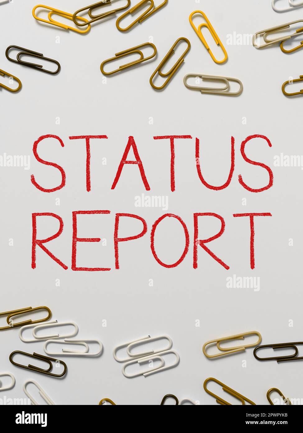 Inspiration showing sign Status Report, Conceptual photo Update Summary ...