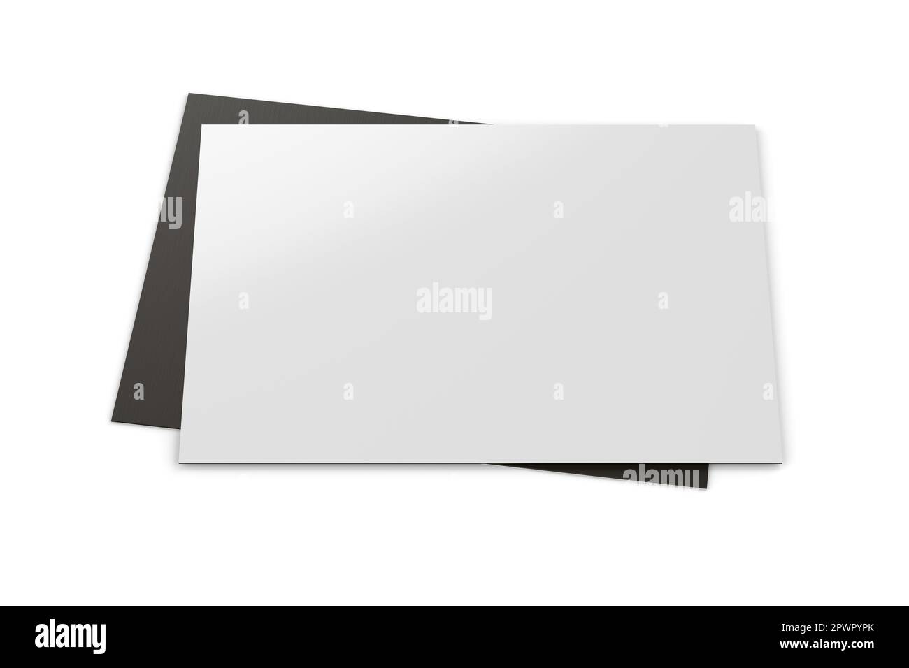 Mockup of flexible vinyl souvenir fridge magnet isolated on white ...