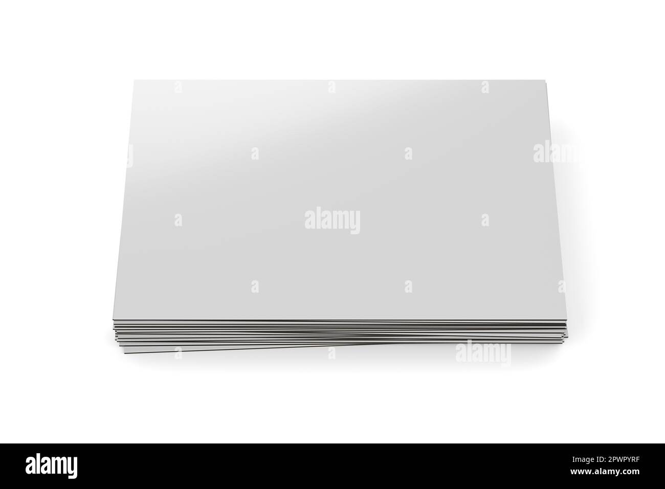 Mockup of flexible vinyl souvenir fridge magnet stack isolated on white ...