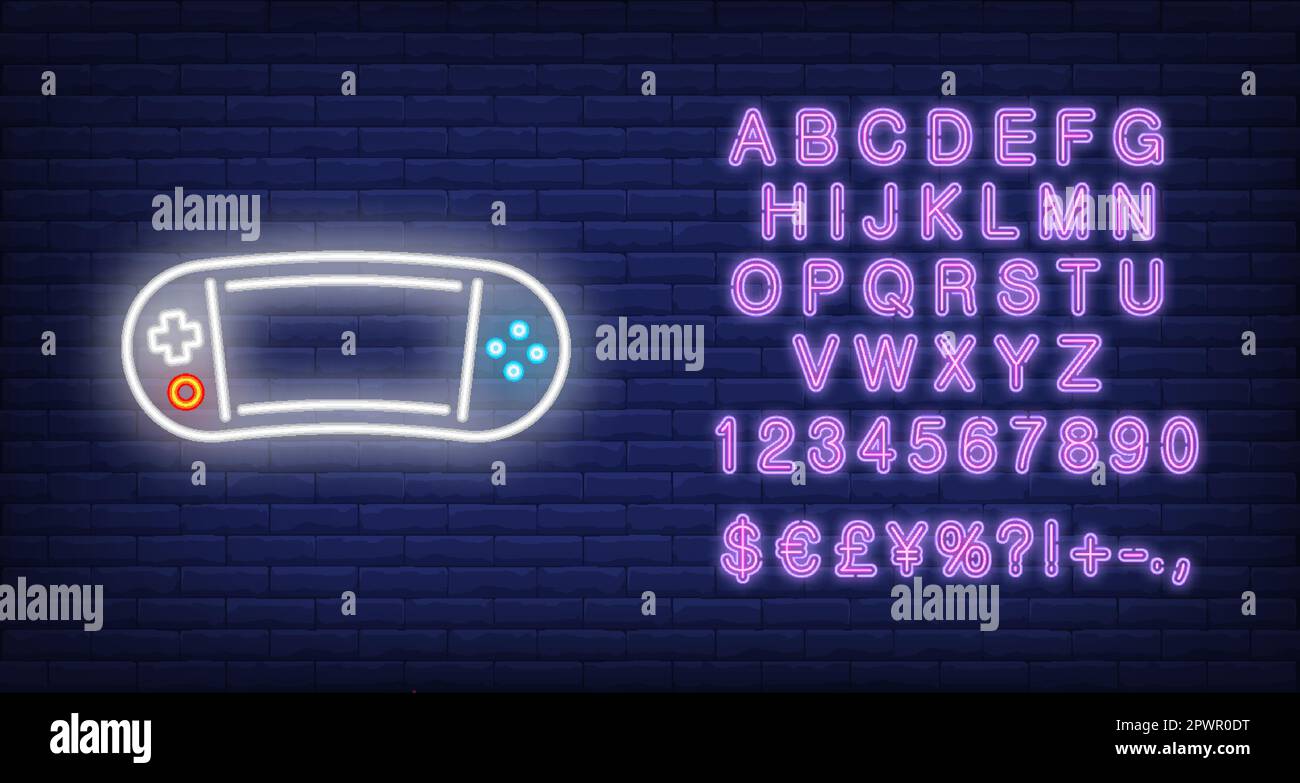 Game console neon icon Stock Vector Image & Art - Alamy