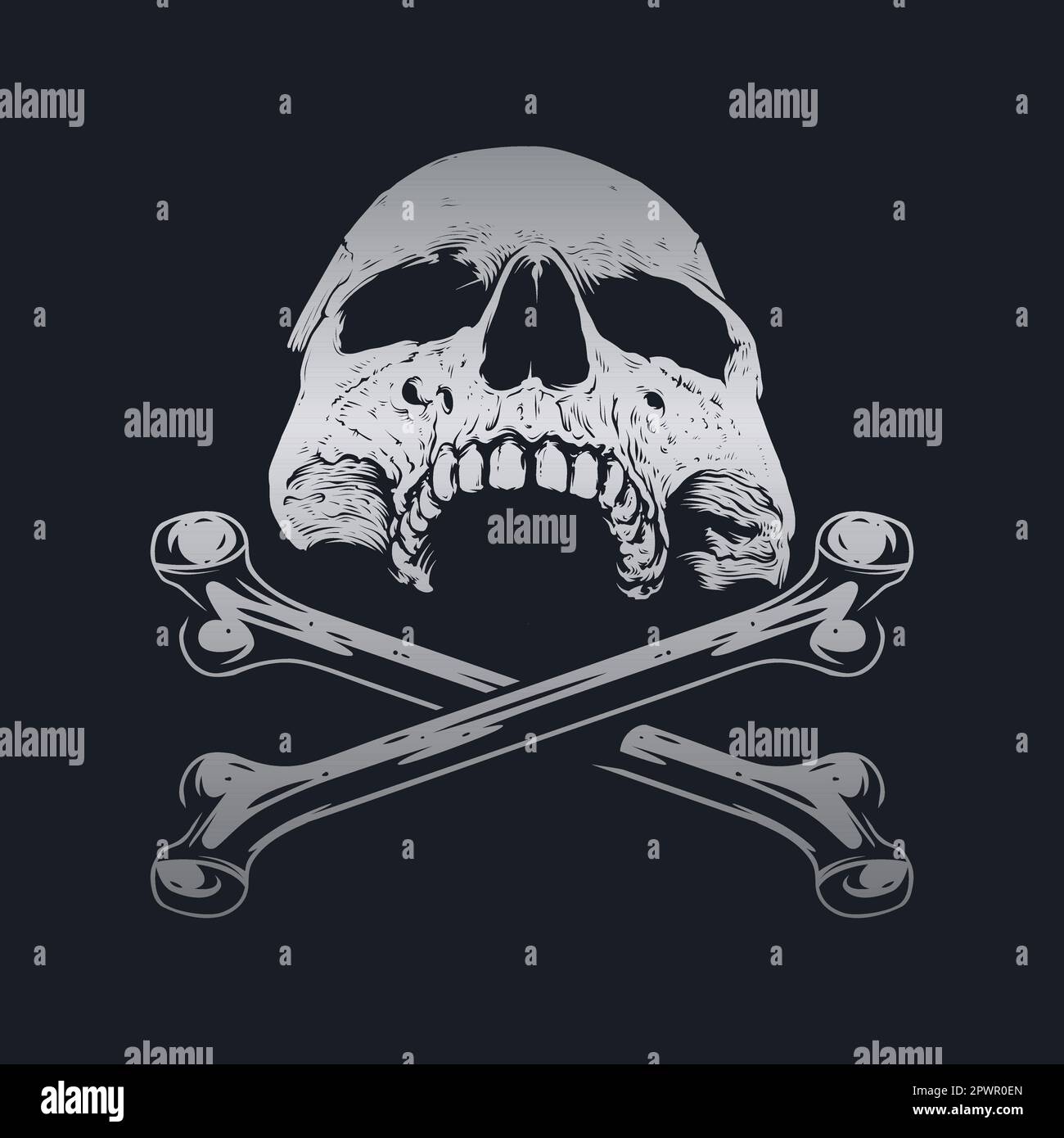 Skull and bones vector design. Editable, resizable, EPS 10, vector ...