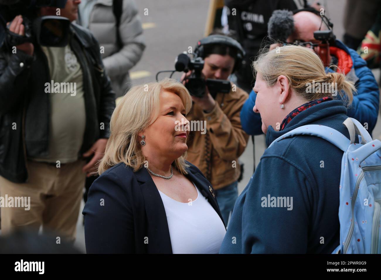 London, UK. 01 May 2023. General secretary of the Royal College of Nursing Pat Cullen joined ...