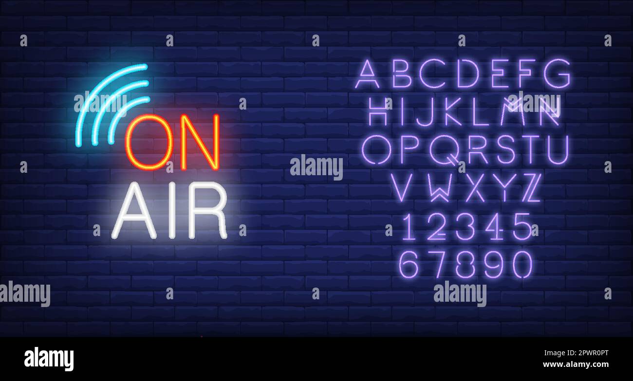 On air neon symbol Stock Vector Images - Alamy