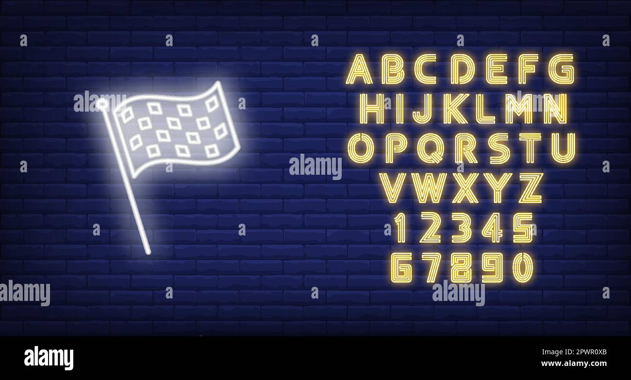 Black white neon glowing inscription hi-res stock photography and ...