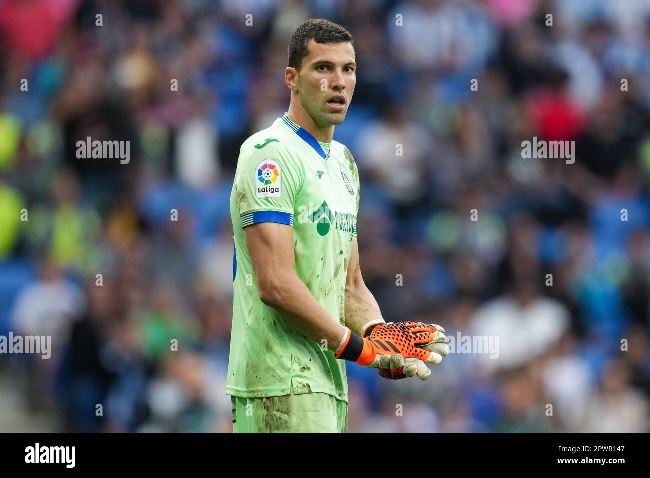 David Soria of Getafe CF during the La Liga match between RCD Espanyol ...