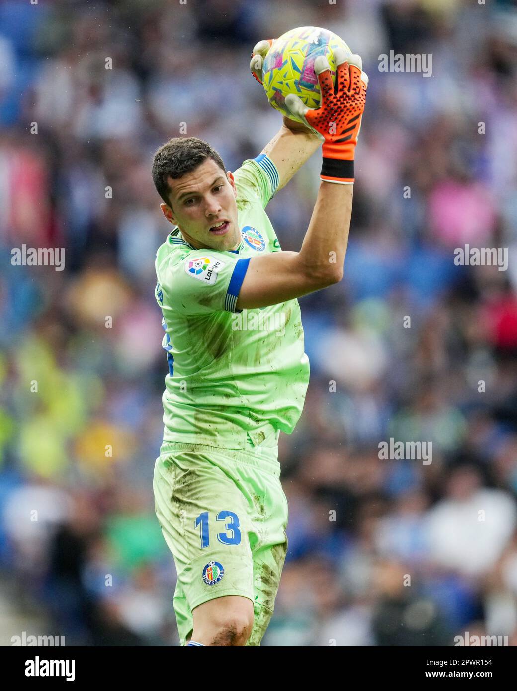 David Soria of Getafe CF during the La Liga match between RCD Espanyol ...