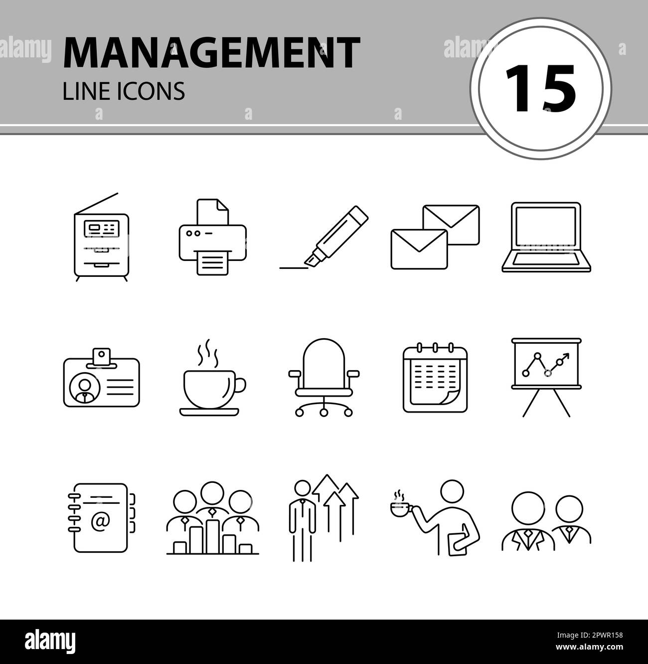 Management icon set Stock Vector Image & Art - Alamy