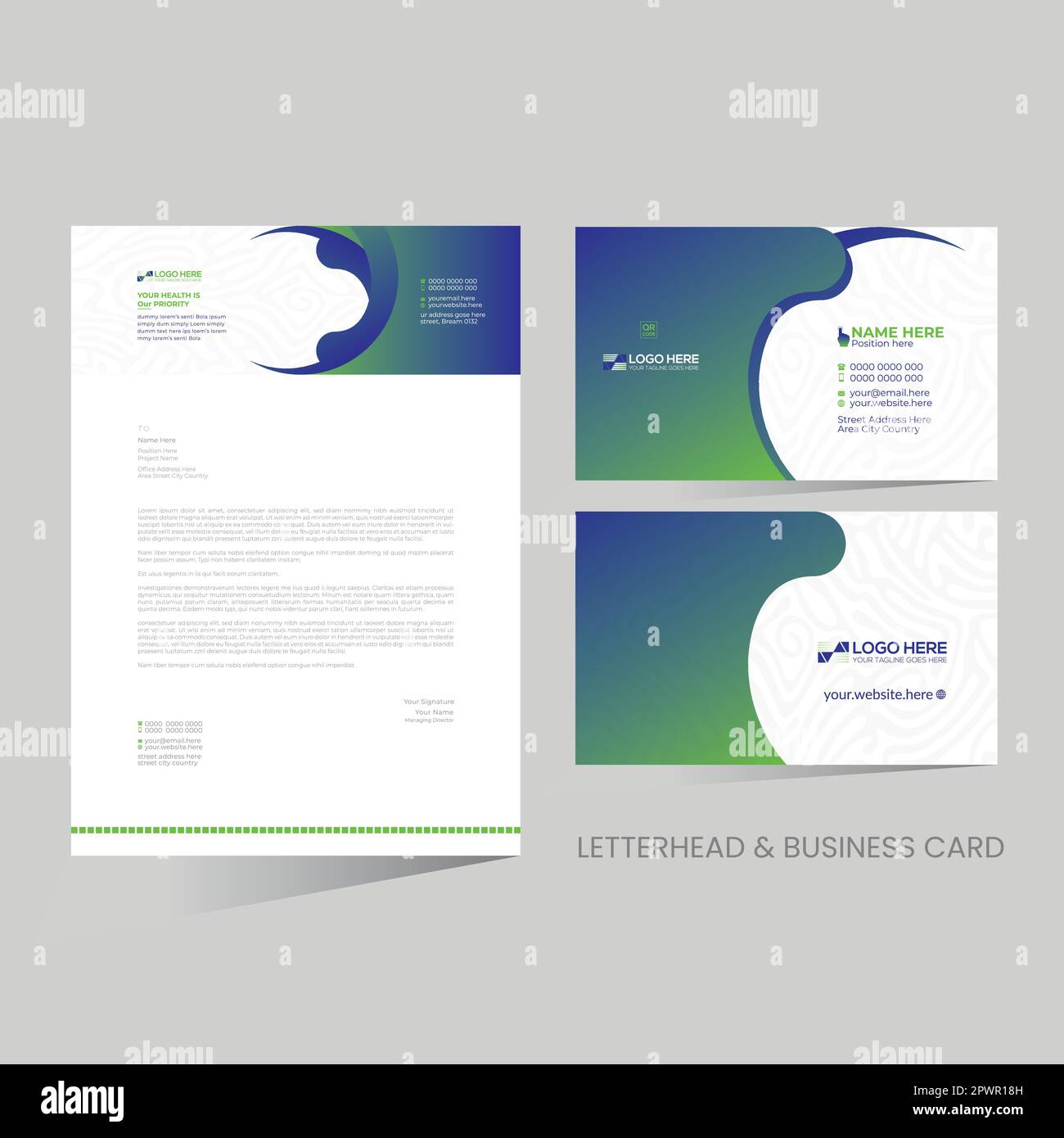 letterhead and business card design Stock Vector Image & Art - Alamy