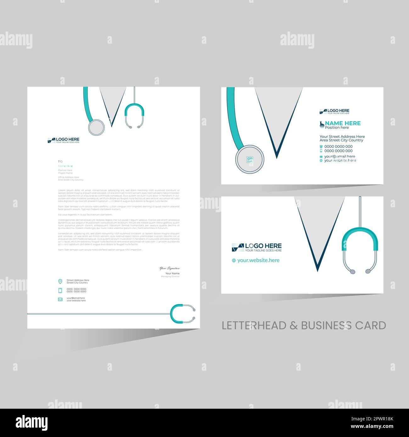 letterhead and business card design Stock Vector Image & Art - Alamy