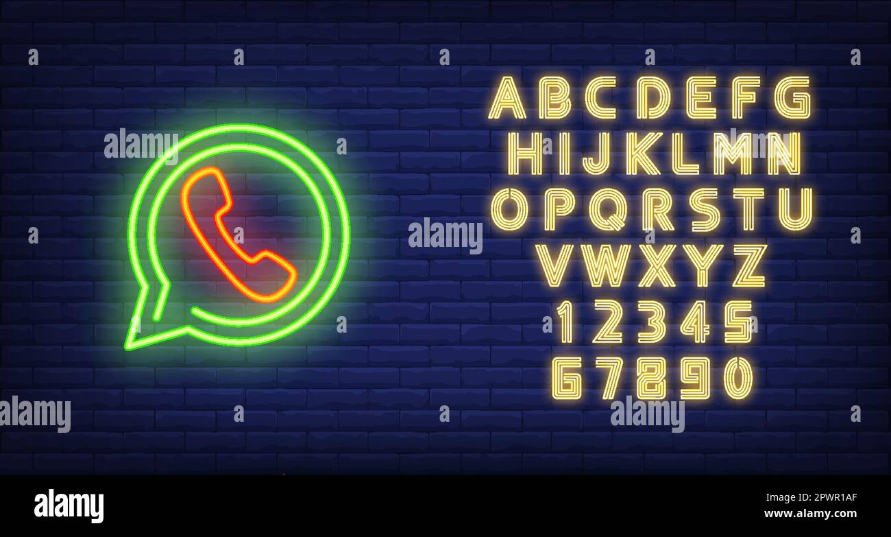 Messenger neon sign Stock Vector Images - Alamy