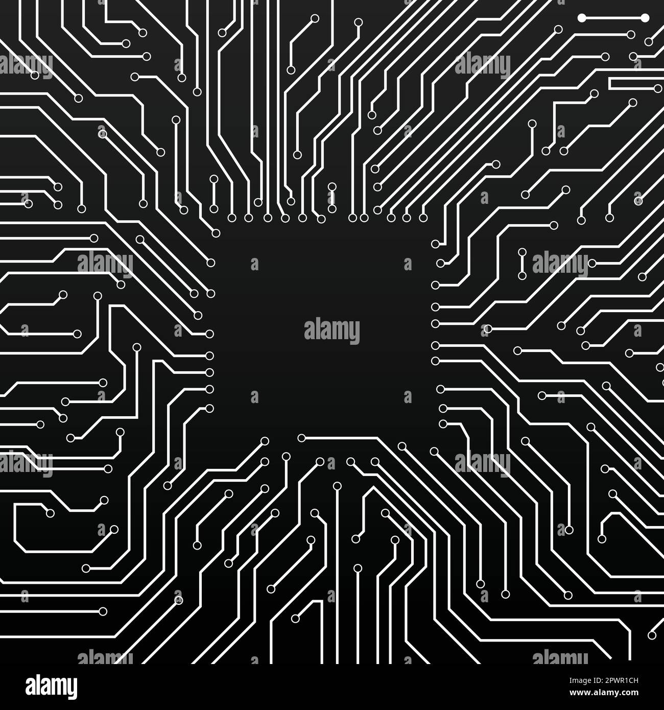 Modern CPU background with linear style. Editable, resizable, EPS 10 ...