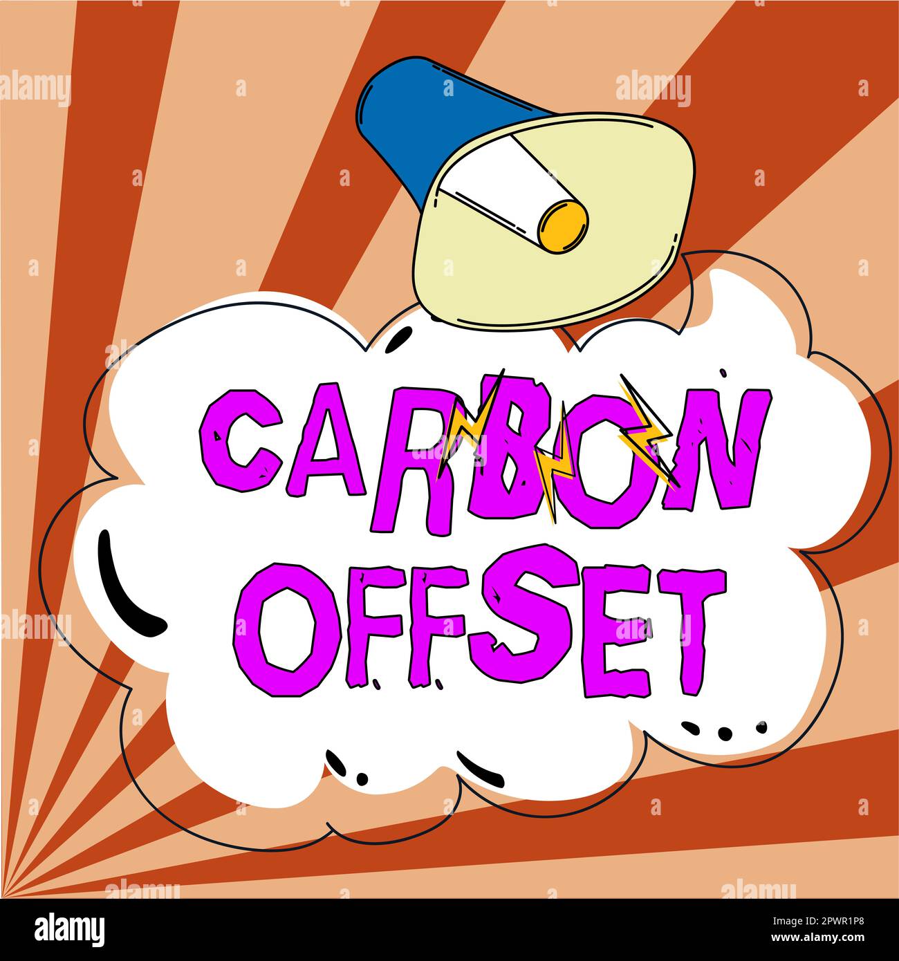 Inspiration showing sign Carbon Offset, Word Written on Reduction in ...