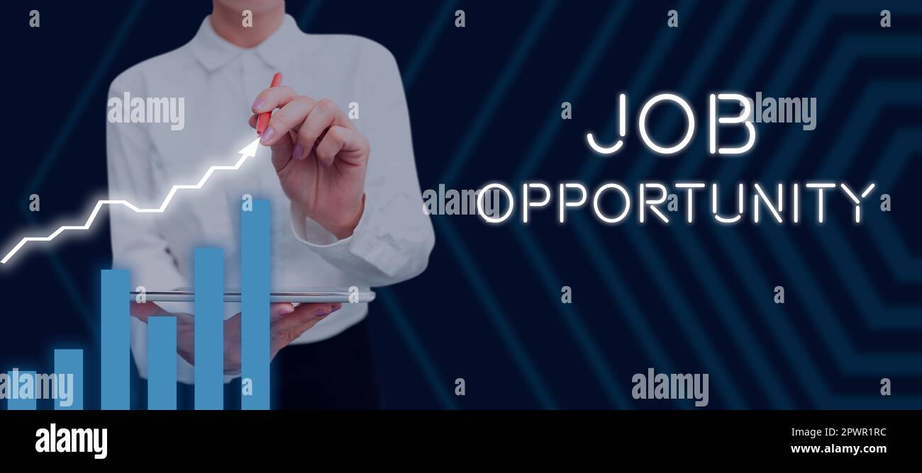 Conceptual display Job Opportunity, Business idea an opportunity of ...