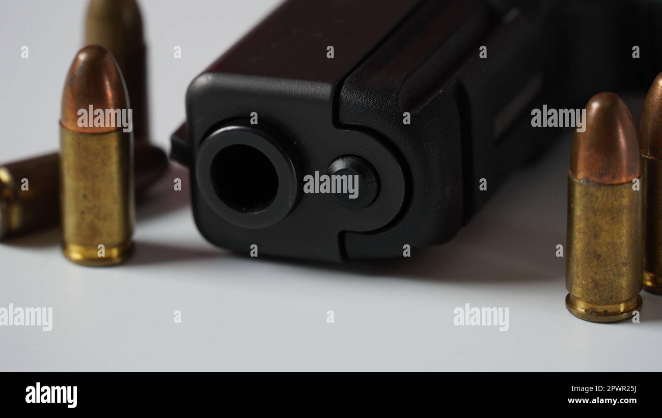 Glock hand gun with bullets hi-res stock photography and images - Alamy