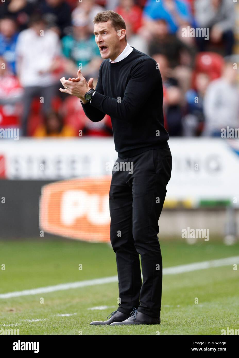 Rotherham United Manager, Matt Taylor, reacts during the Sky Bet ...