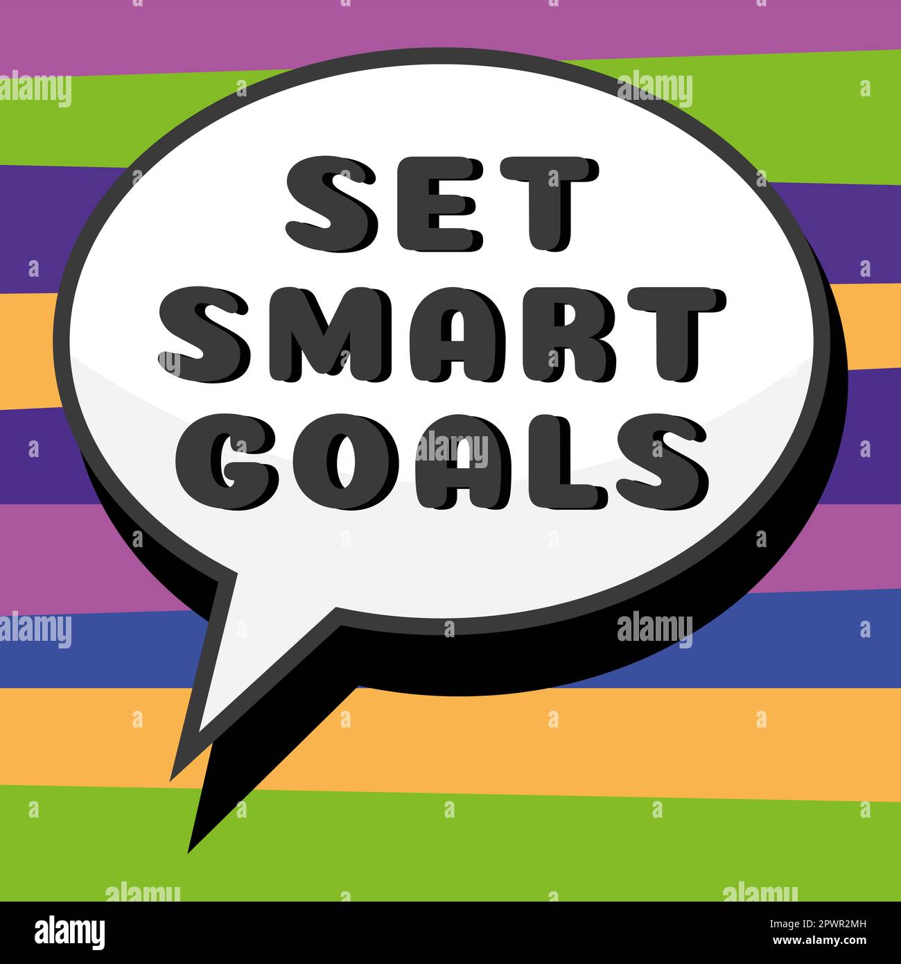 Hand writing sign Set Smart Goals, Business approach Establish ...