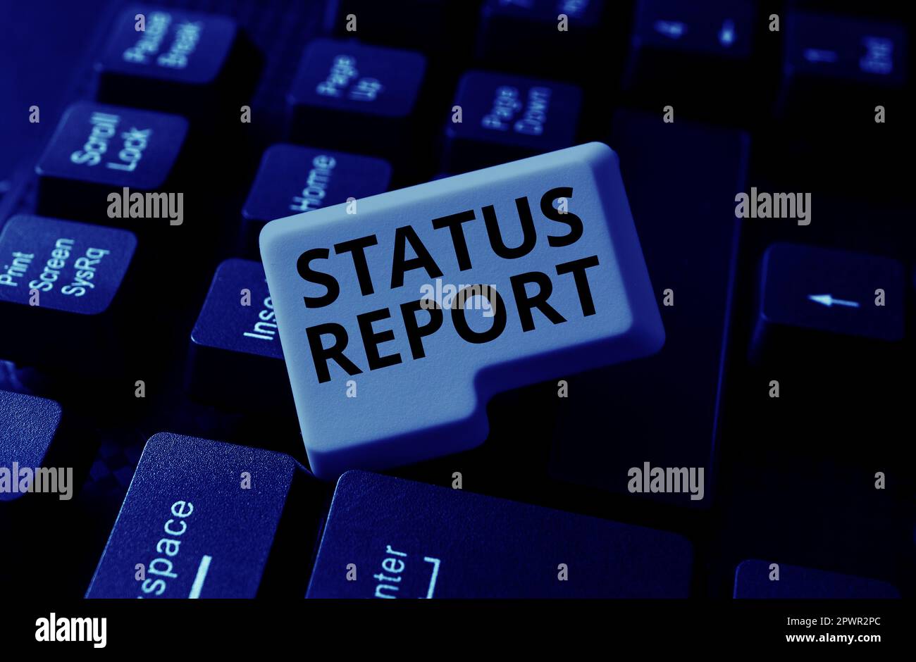 Handwriting text Status Report, Business showcase Update Summary of ...