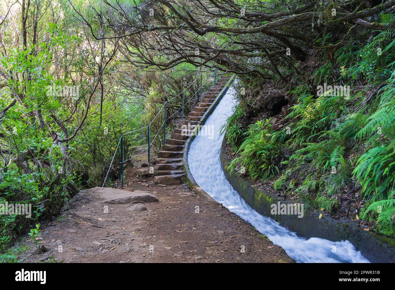 Water channel system called Levada in Madeira Stock Photo - Alamy