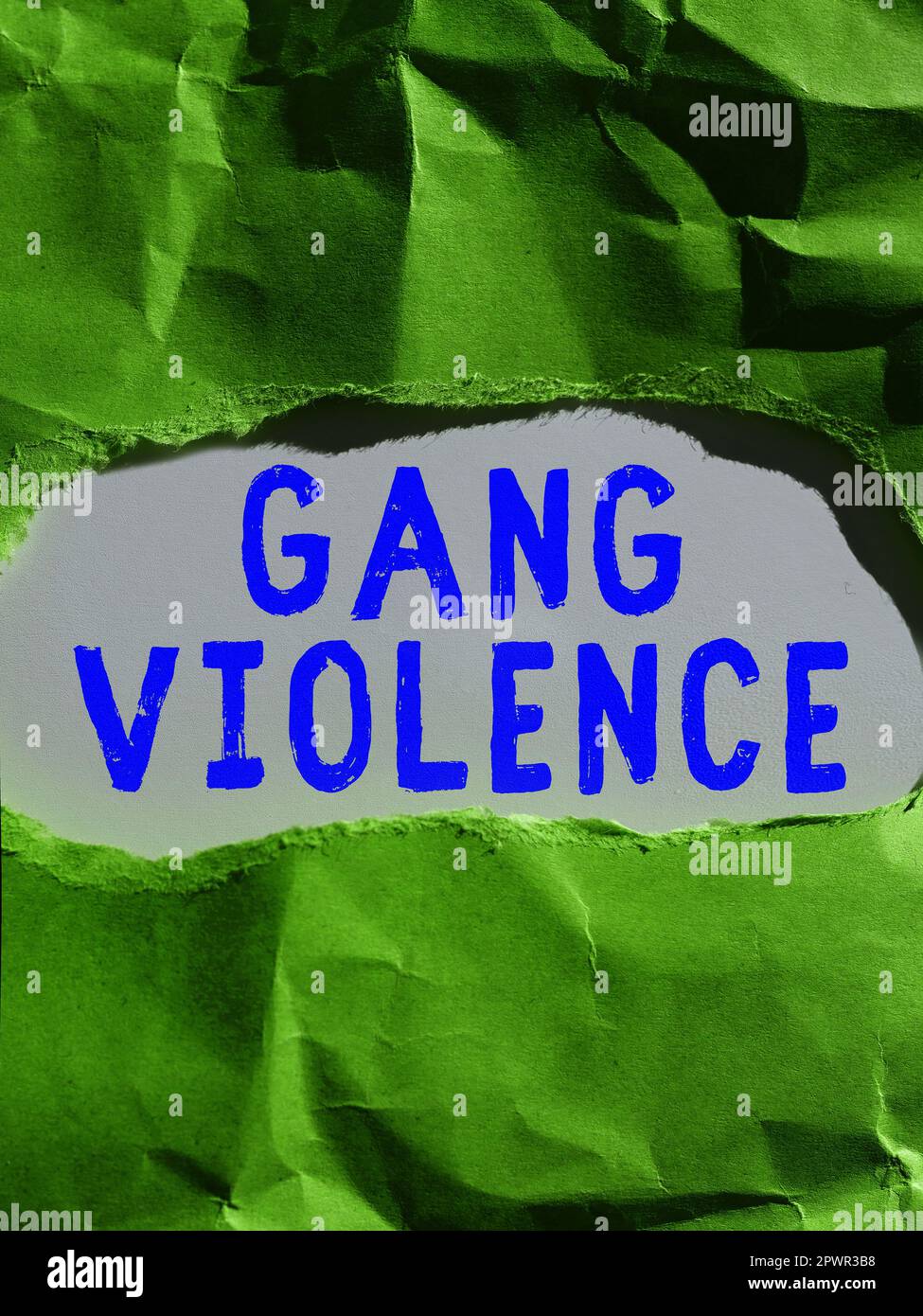 Writing displaying text Gang Violence, Word for infringement of the ...