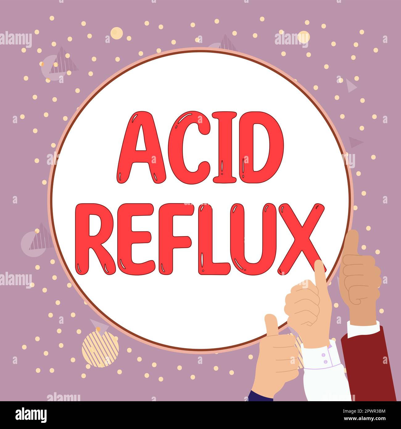 Sign displaying Acid Reflux, Concept meaning Condition where acid backs ...