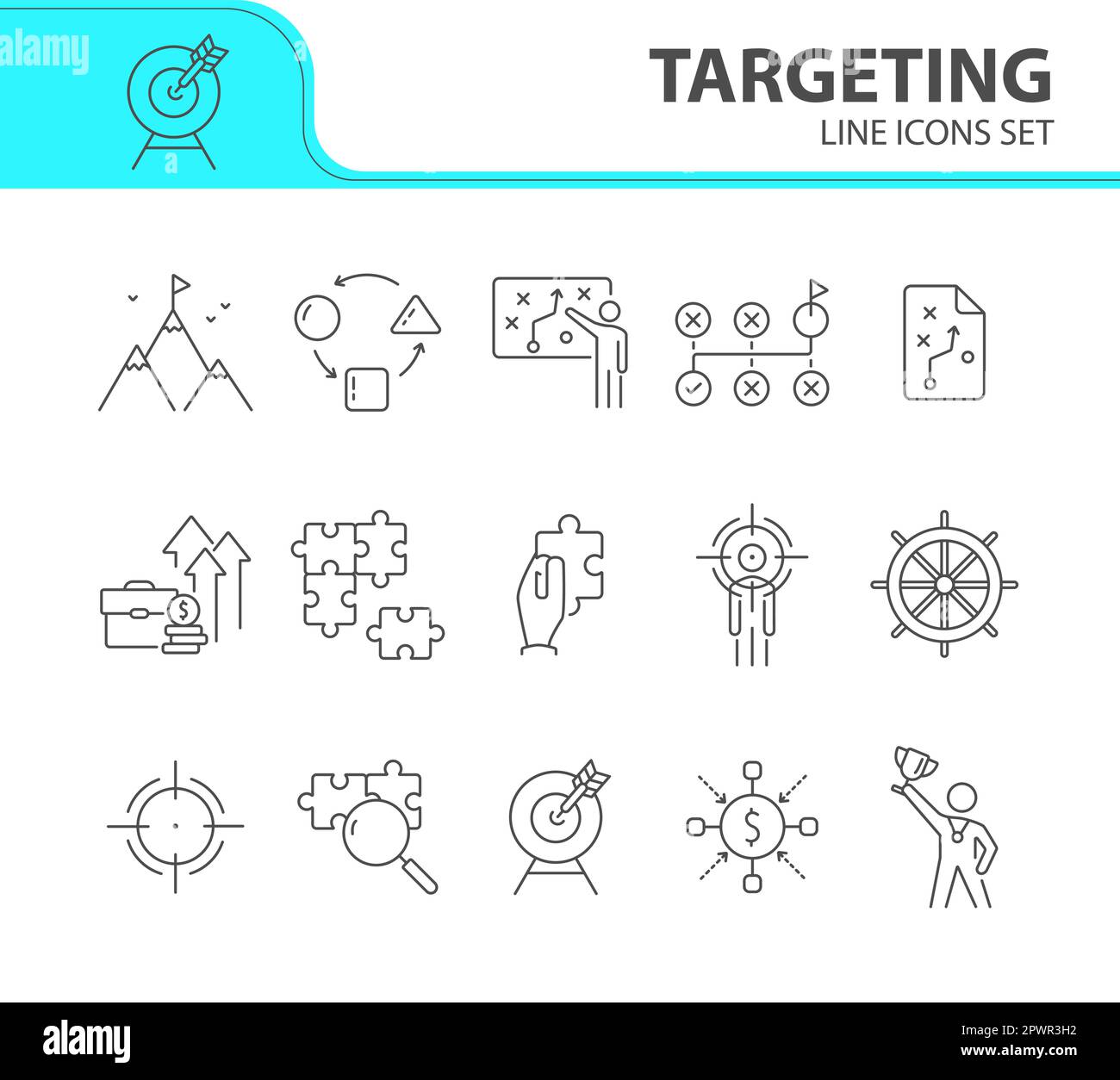 Targeting icon set Stock Vector Image & Art - Alamy