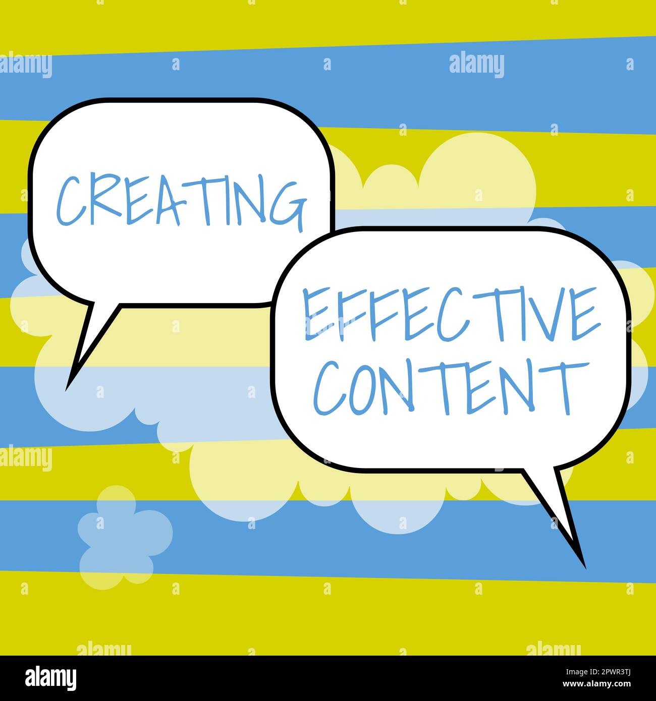 Text caption presenting Creating Effective Content, Business approach ...