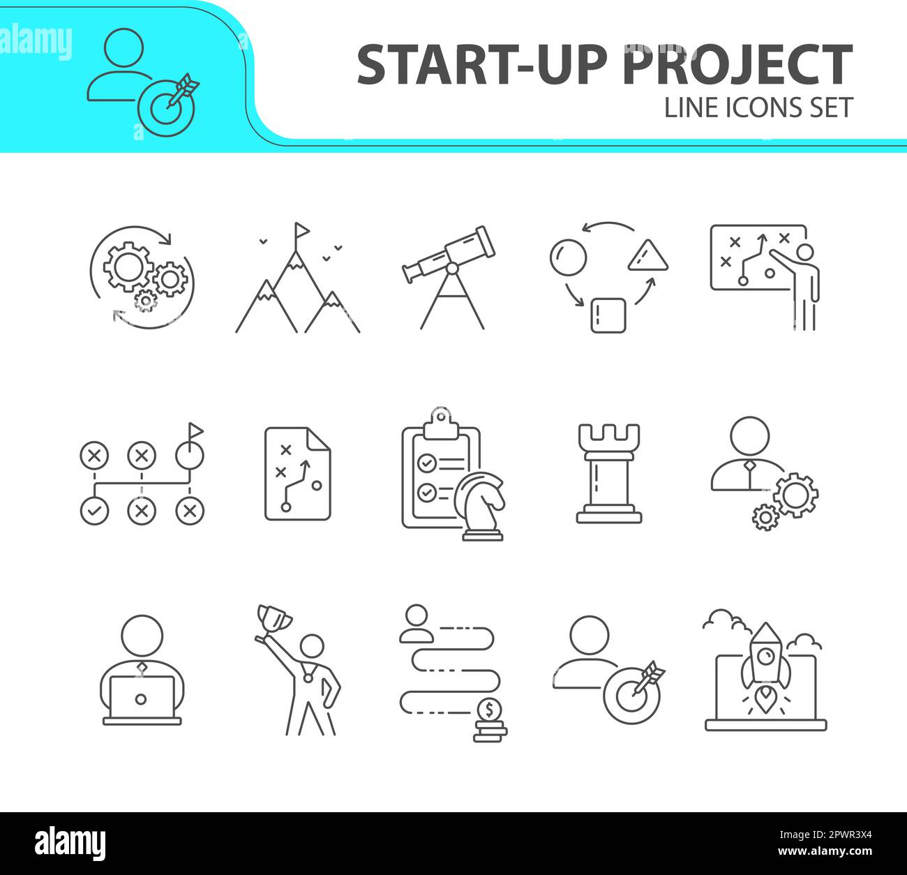 Start-up project icon set Stock Vector Image & Art - Alamy