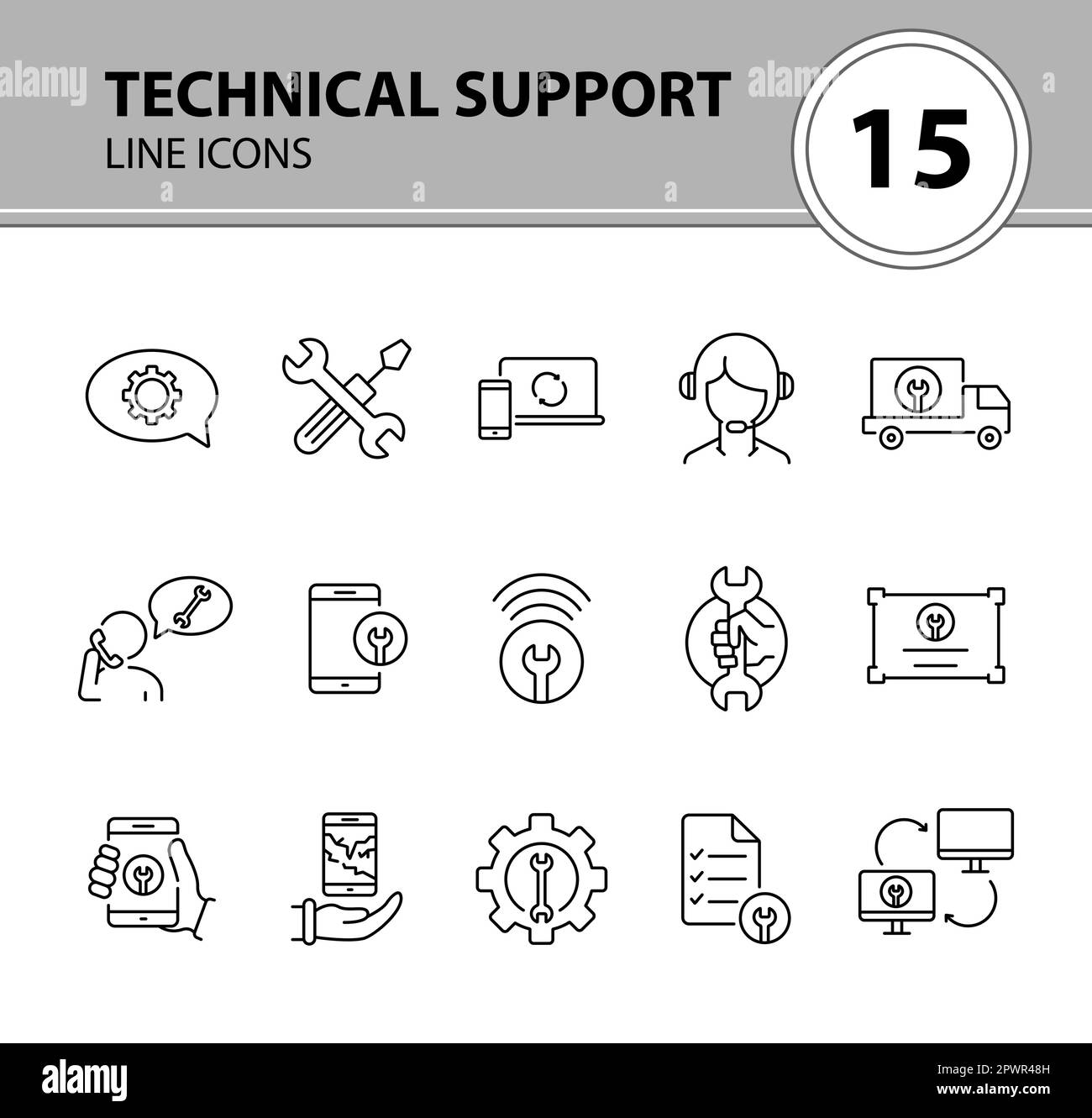 Computer digital support technical Black and White Stock Photos ...