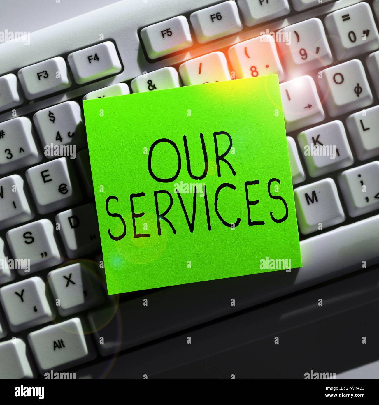 Conceptual display Our Services, Internet Concept The occupation or ...