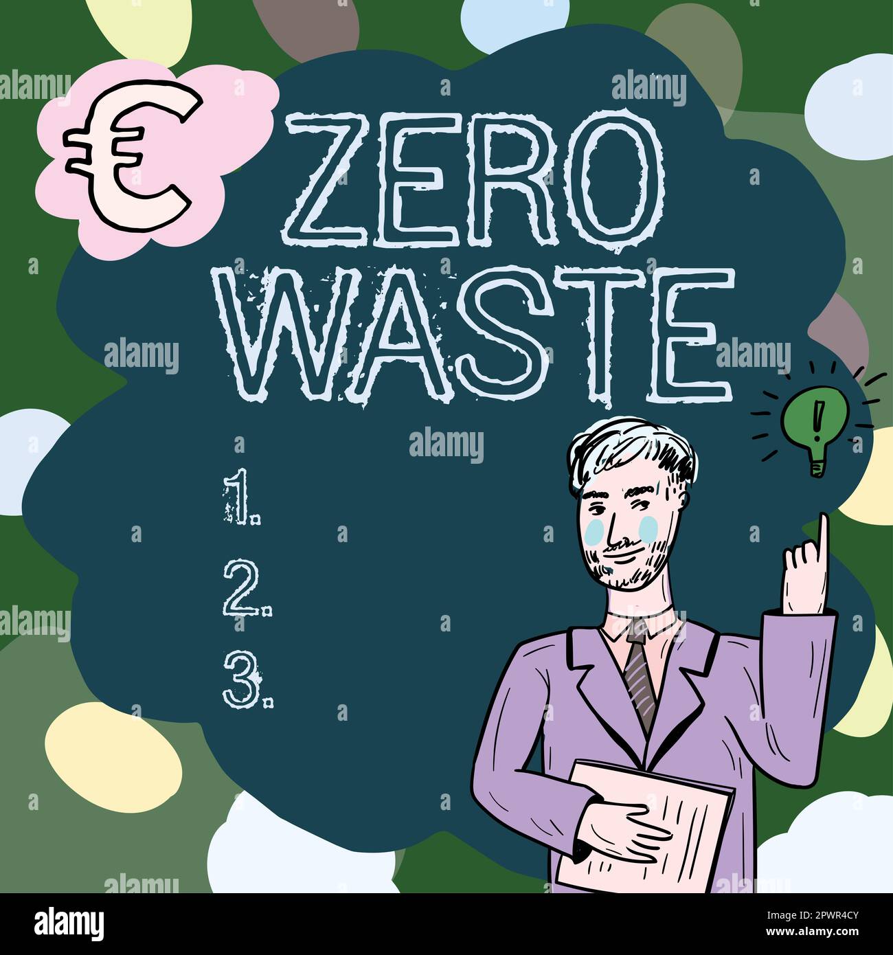 Sign displaying Zero Waste, Business approach industrial responsibility ...