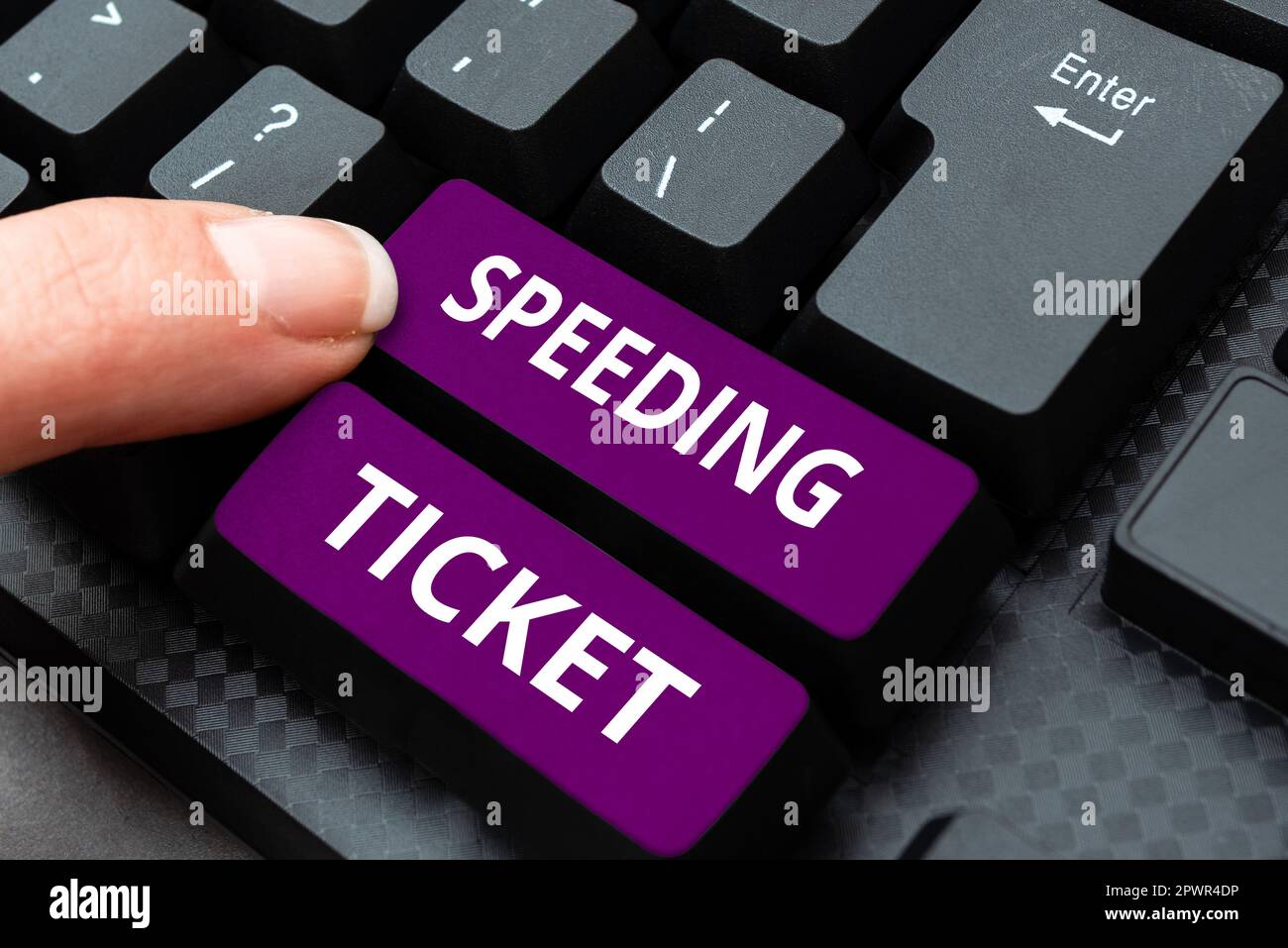 Text caption presenting Speeding Ticket, Concept meaning psychological ...