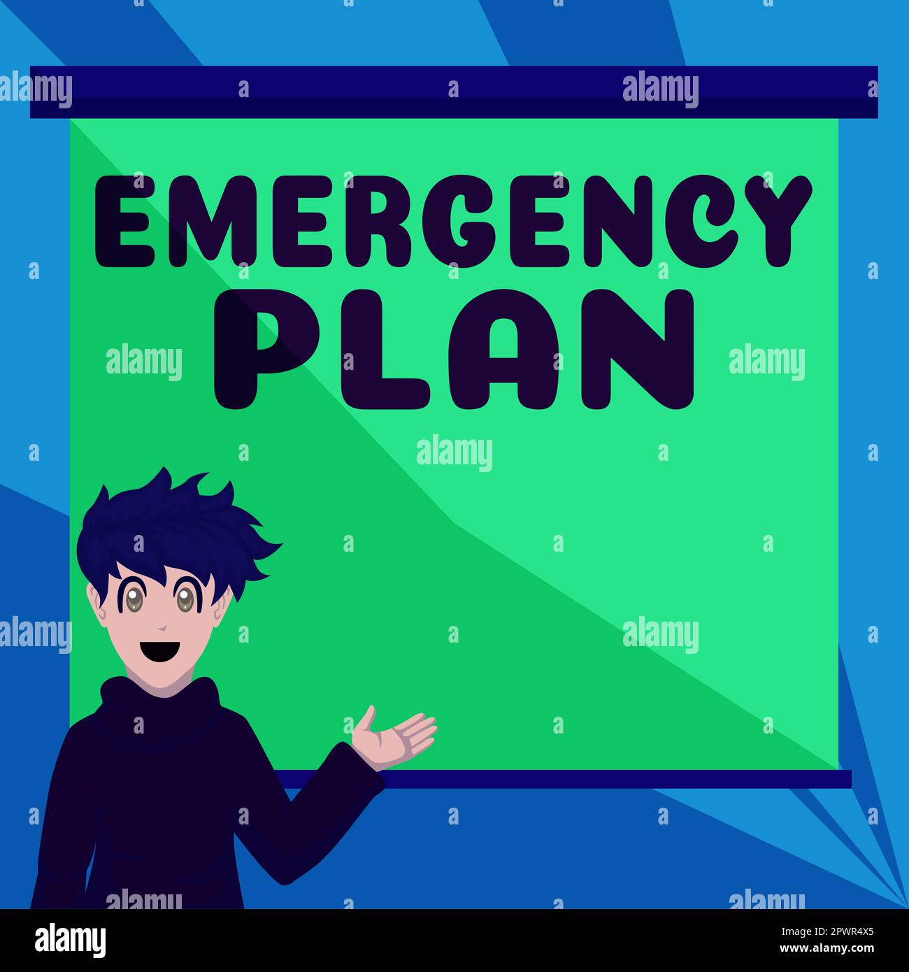 Sign displaying Emergency Plan, Conceptual photo Procedures for ...