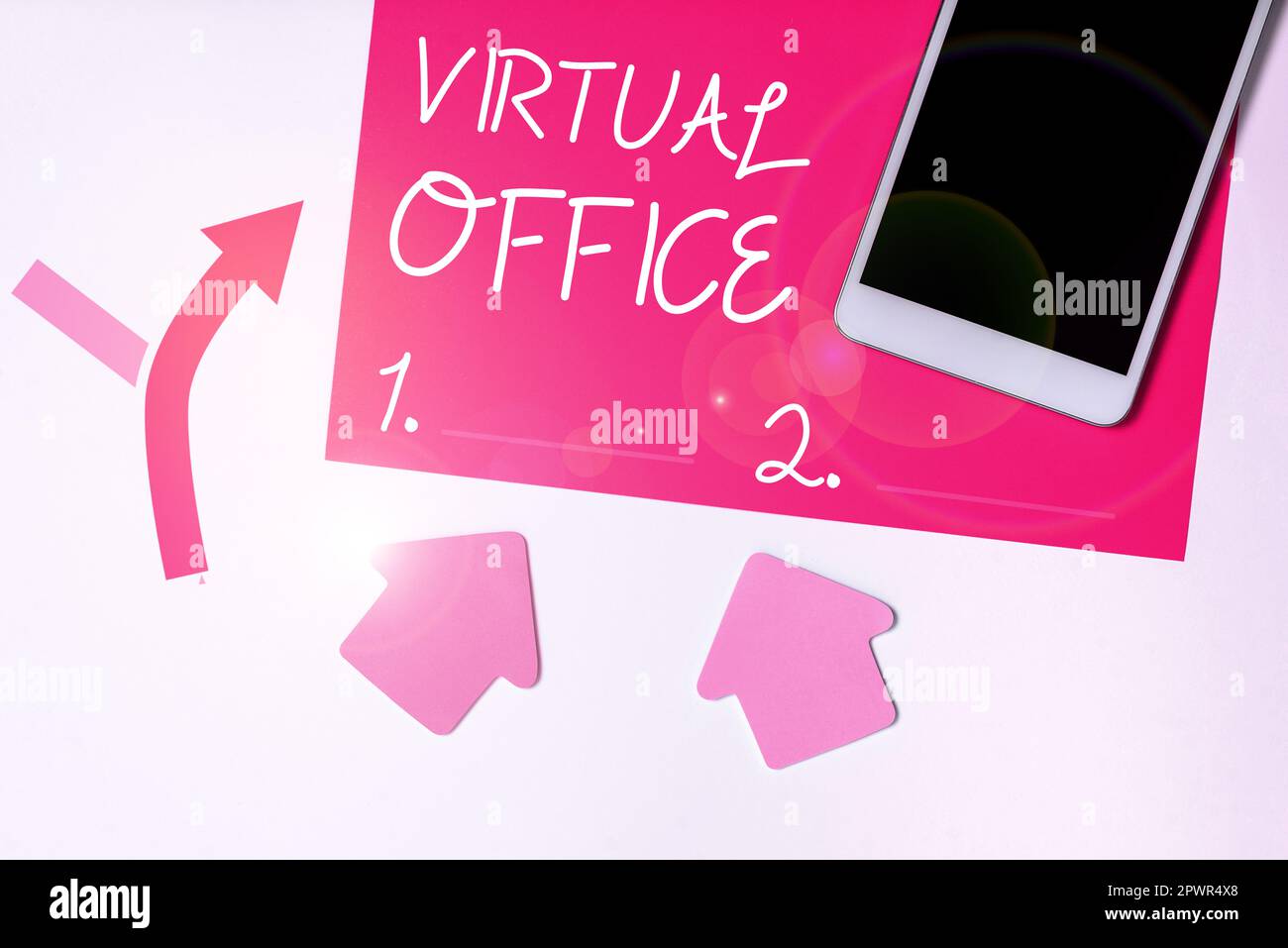 Inspiration showing sign Virtual Office, Business showcase Mobile work ...