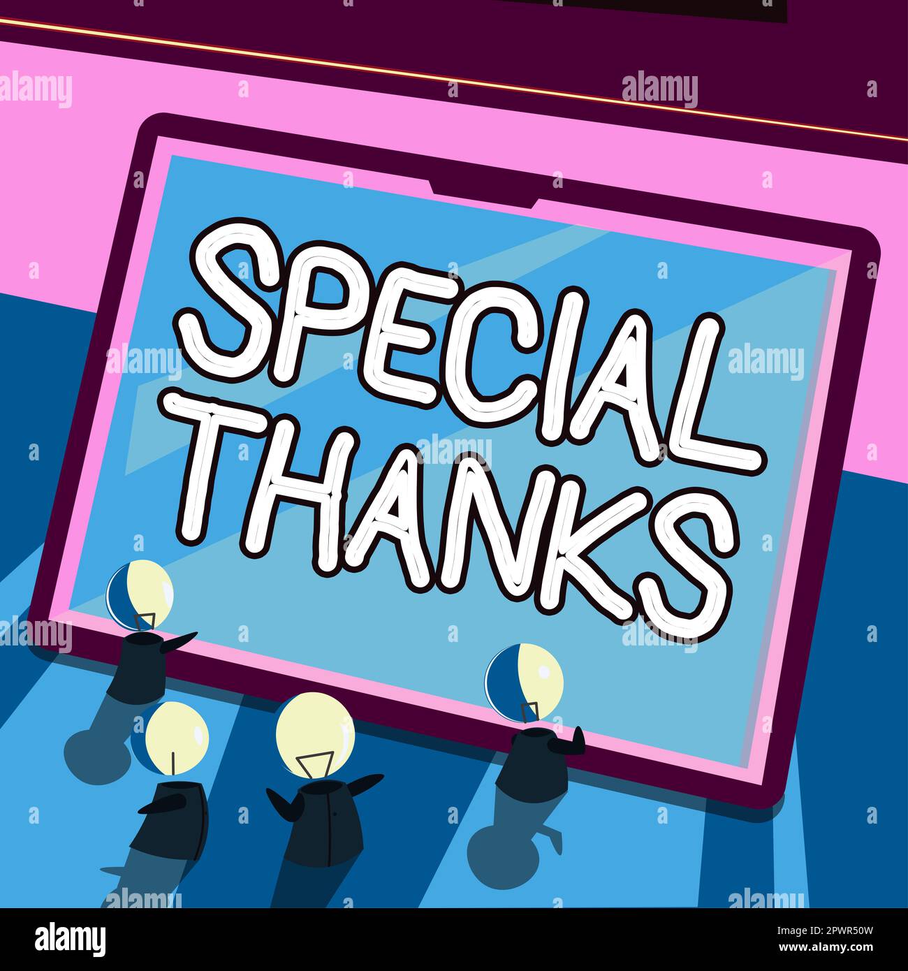 Sign displaying Special Thanks, Word for expression of appreciation or ...