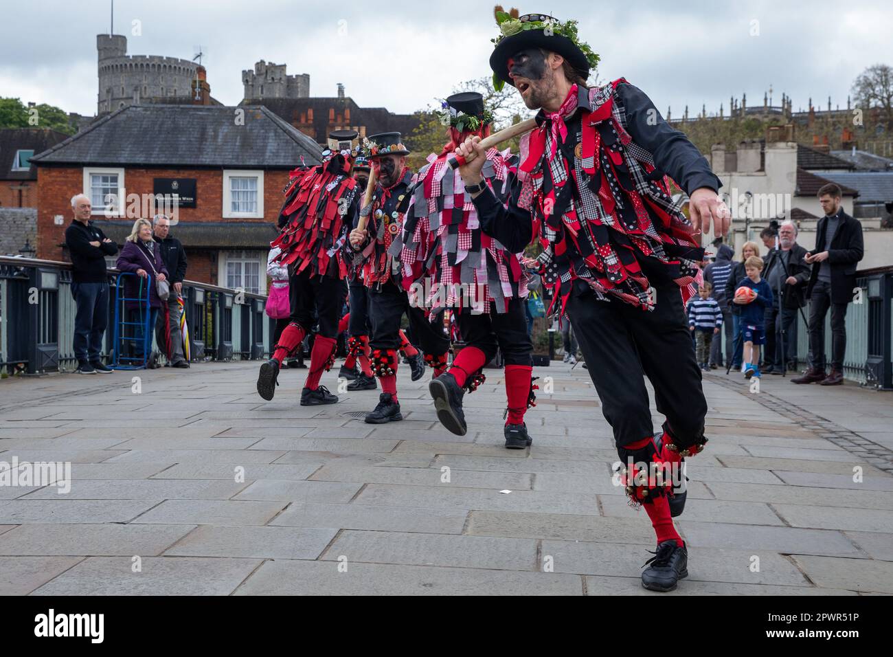 Windsor, UK. 1st May, 2023. Morris dancers from Datchet Border Morris ...