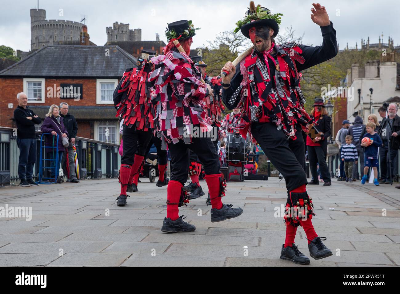 Windsor, UK. 1st May, 2023. Morris dancers from Datchet Border Morris ...