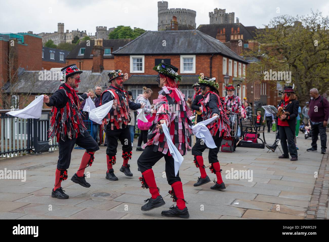 Windsor, UK. 1st May, 2023. Morris dancers from Datchet Border Morris ...