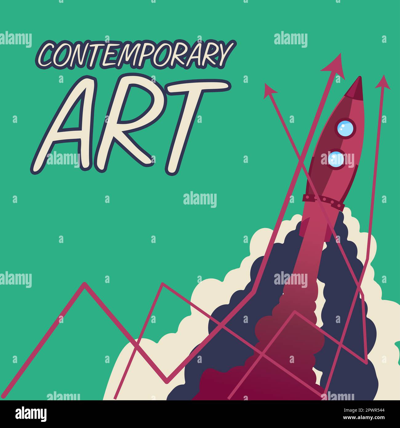 Text showing inspiration Contemporary Art, Business approach made today ...