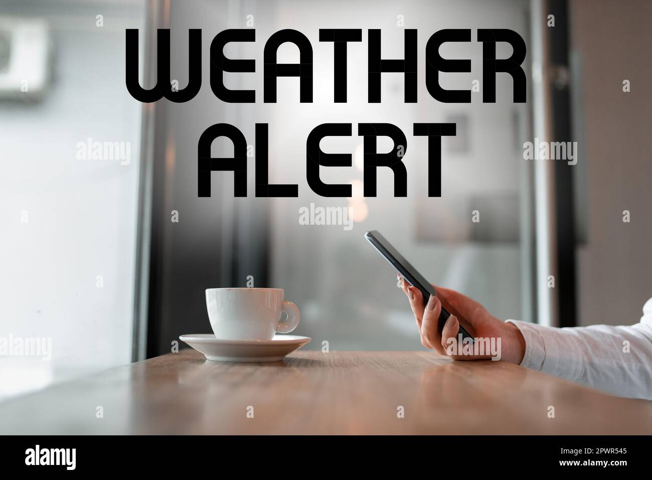 Sign displaying Weather Alert, Business overview urgent warning on the ...