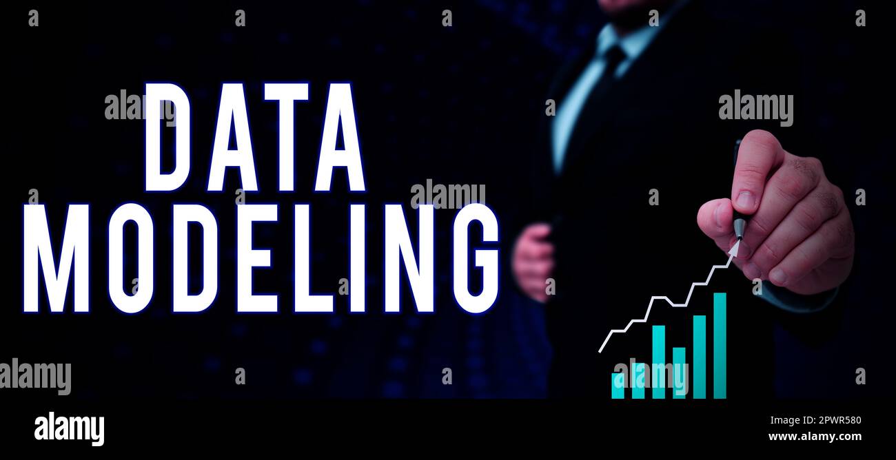 Text Sign Showing Data Modeling Business Overview Process Of Transferring Data Between Data