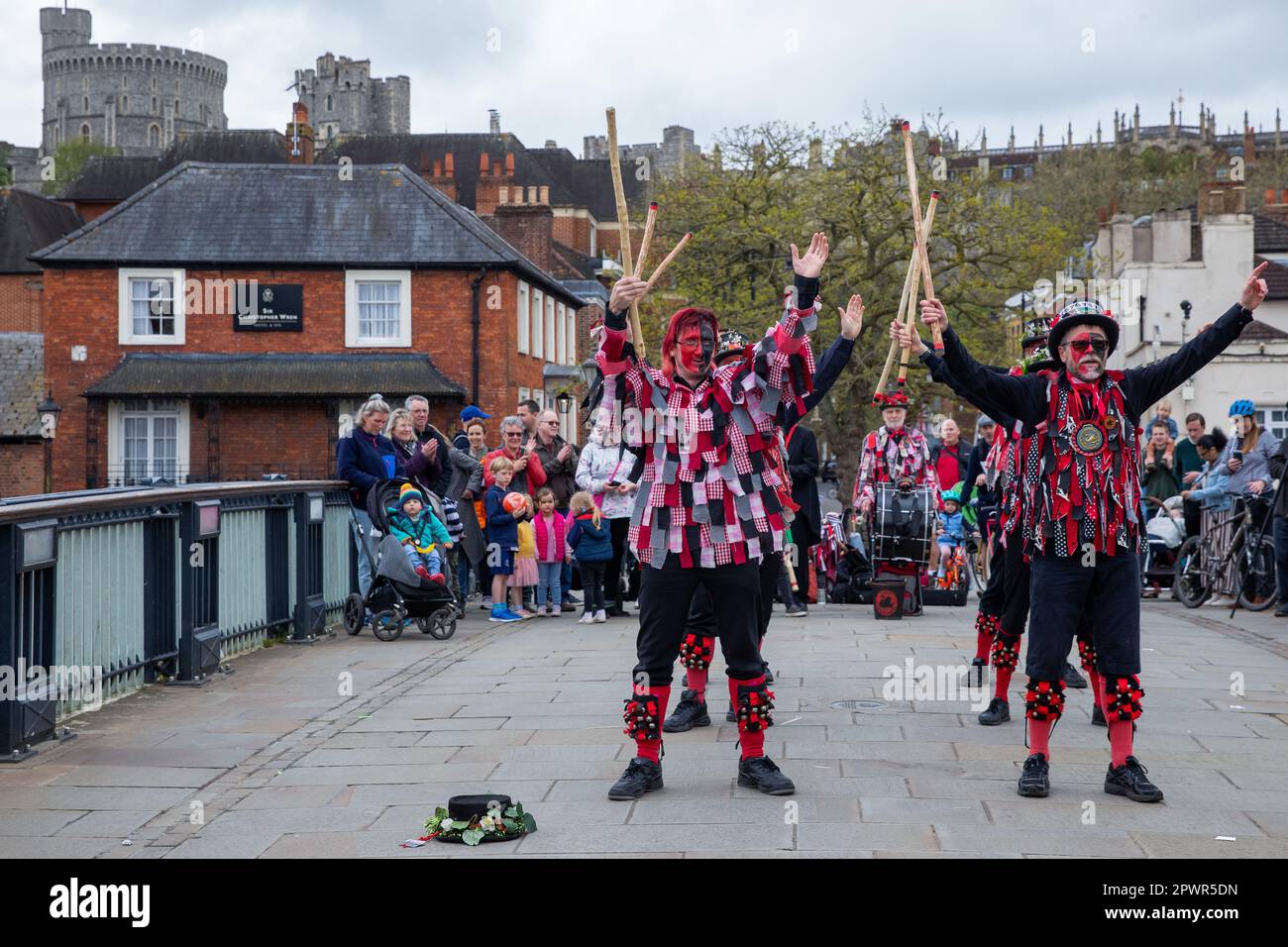 Windsor, UK. 1st May, 2023. Morris dancers from Datchet Border Morris ...