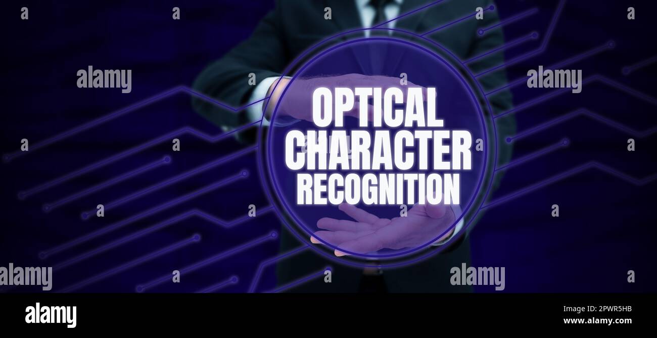 Text caption presenting Optical Character Recognition, Conceptual photo ...