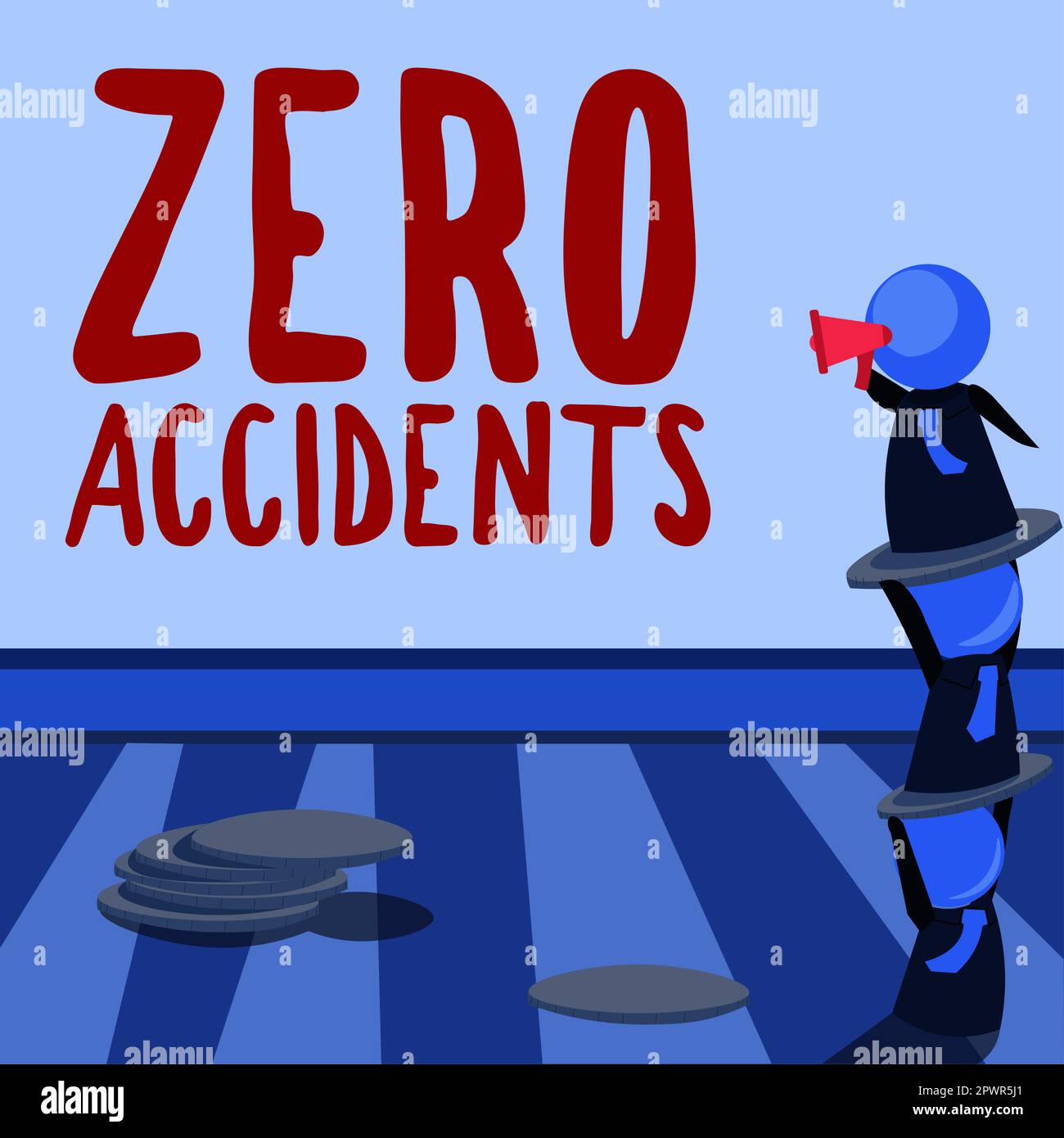 Conceptual display Zero Accidents, Internet Concept important strategy ...