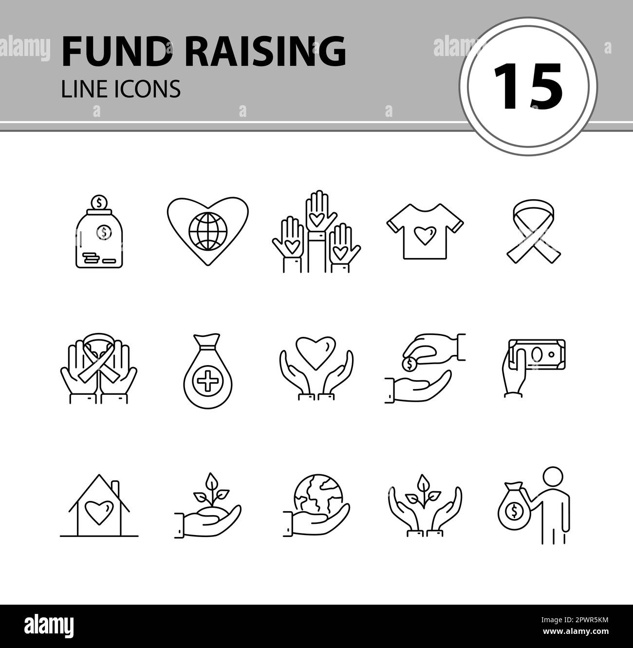 Fund raising icons Stock Vector Image & Art - Alamy