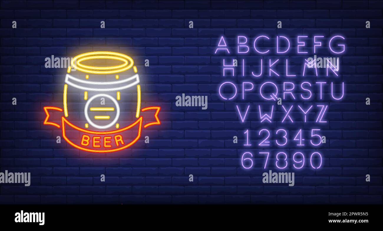 Premium beer neon sign Stock Vector Image & Art - Alamy