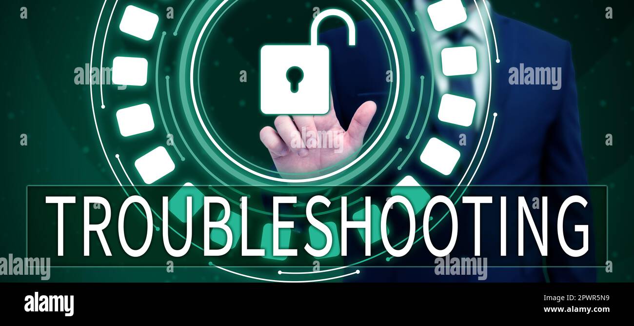 Inspiration showing sign Troubleshooting, Business concept an act of ...