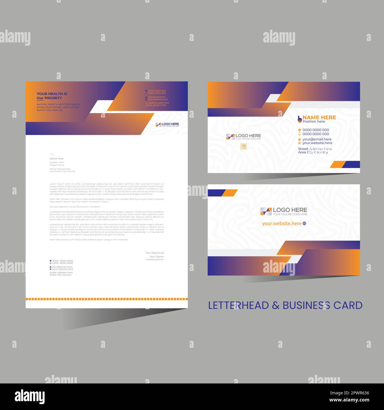 letterhead and business card design Stock Vector Image & Art - Alamy